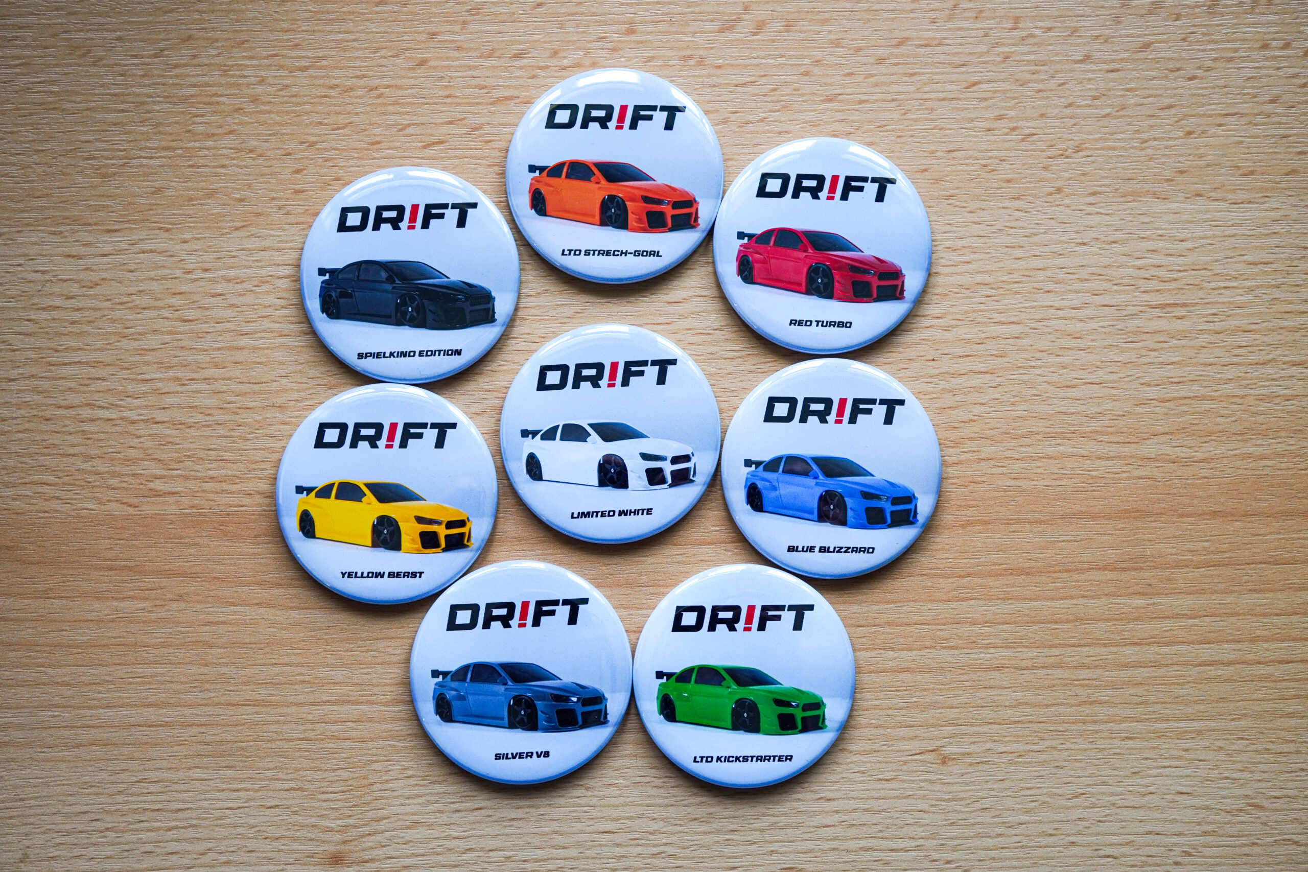 D1 Drift 8 Stück Button